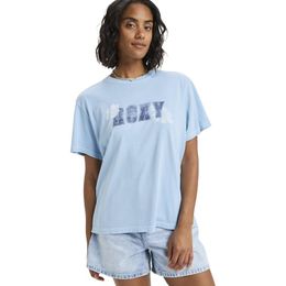 Roxy T-Shirt &raquo;Hangloose Corpo&laquo; Sky Blue M M Stoff: Jersey, Baumwolle