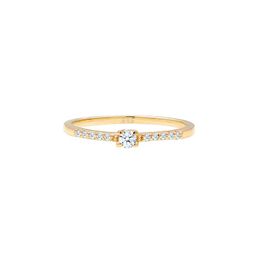 Elli DIAMONDS Damen Elli DIAMONDS Verlobungsring &raquo;Geo Microsetting Diamant (0.11 ct.) 585 Gelbgold&laquo;