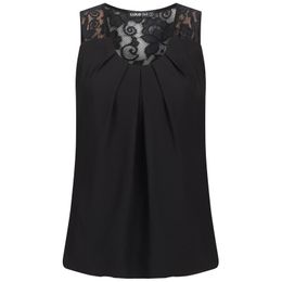 CLOUD 5IVE Klassische Bluse &raquo;Damen Cloud5ive Damen Chiffon Top mit Spitzendetails&laquo; black L L Elegante Blusen f&uuml;r Business und Freizeit