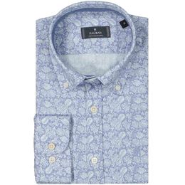 Ragman Henleyshirt Denim-787 S S Button-down-Kragen