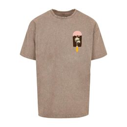 Merchcode T-Shirt &raquo;Herren Summer - Icecream Acid Washed Oversize Tee&laquo; 1 Stk. darkkhaki S S Vielseitige T-Shirts f&uuml;r jeden Anlass