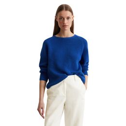Marc O'Polo MARC O'POLO Strickpullover shiny blue S S Rundhalspullover von Marc O'Polo