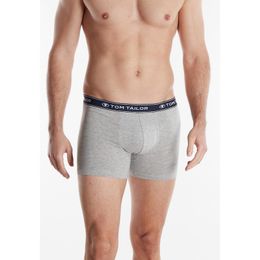 Tom Tailor Herren Tom Tailor Boxershorts &raquo;Buffer&laquo; 3er Pack, bequem, basic, eng, atmungsaktiv, Logobund, Baumwollmix blau XXL