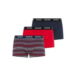 Hugo Underwear Herren HUGO Underwear Trunk &raquo;TRUNK TRIPLET DESIGN&laquo; Packung, 3 Stk. mit Logobund XXL (56), 3 Stk.