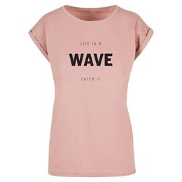 Merchcode T-Shirt &raquo;Damen Ladies Summer - Life is a wave T-Shirt&laquo; 1 Stk. tlg. duskrose S S Vielseitige T-Shirts f&uuml;r jeden Anlass