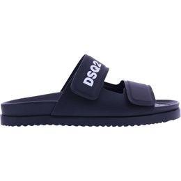 Dsquared2 Slipper & Pantoletten - Heren Flat Sandals - Gr. 40 (EU) - in Schwarz - f&uuml;r Damen