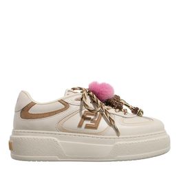 Fendi Low-Top Sneaker - Match Platform Sneakers - Gr. 39 (EU) - in Creme - f&uuml;r Damen