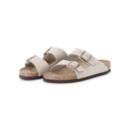 Birkenstock Low-Top Sneaker - Sandale Arizona aus Veloursleder - Gr. 44 (EU) - in Beige - f&uuml;r Damen