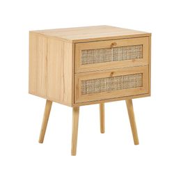 Beliani Nachttisch PEROTE in Braun/Gold - (W) 48 x (H) 57 x (L) 40 cm | Gr.: onesize