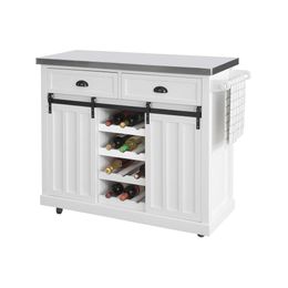 sobuy K&uuml;chenwagen in Wei&szlig; - (B)116 x (H)95 x (T)46cm | Gr.: onesize