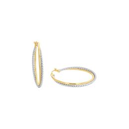 Amor Creolen Gold 375/9 ct, teilrhodiniert in Bicolor | Gr.: onesize