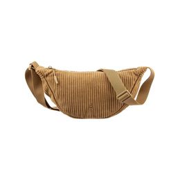 Prato SC06 zeitlose Crossbody Bag aus Breitcord Moonbag in khaki | Gr.: onesize