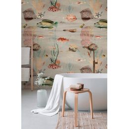 A.S. Cr&eacute;ation A.S. Cr&eacute;ation Tapete Ocean Tales in Beige-Bunt | Gr.: onesize