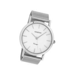 Analog-Armbanduhr Oozoo Timepieces silber groß (ca. 45mm) | Gr.: onesize