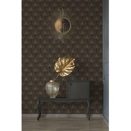 A.S. Cr&eacute;ation A.S. Cr&eacute;ation Tapete Deco Luxe in Schwarz-Gold | Gr.: onesize