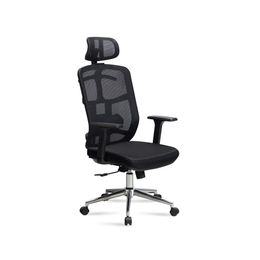 FineBuy B&uuml;rostuhl in Schwarz / Stoff / 68x68x130 | Gr.: onesize
