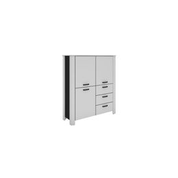 ByLiving Highboard FARO in wei&szlig; - B 120, H 137, T 40 cm | Gr.: onesize
