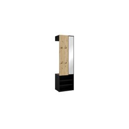 ByLiving Kompaktgarderobe ANDORRA in Artisan Eiche (Eiche-Optik) B 55, H 187,5, T 40,5 cm | Gr.: onesize