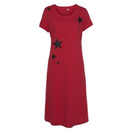 Vivance By Lascana Nachthemd Damen Gr&ouml;&szlig;e 6XL/7XL rot / schwarz