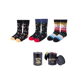 Cerda 3er - Pack Socken Harry Potter Geschenkset Gr. 38-45 in Schwarz | Gr.: onesize