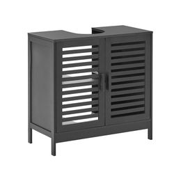 Beliani Waschbeckenunterschrank MISSOULA in Schwarz - (W) 60 x (H) 60 x (L) 30 cm | Gr.: onesize