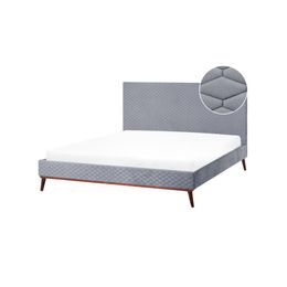 Beliani Doppelbett BAYONNE in Grau/Braun - (W) 191 x (H) 121 x (L) 212 cm | Gr.: onesize