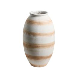 Beliani Blumenvase ZERVATA in Weiß/Beige - (W) 25 x (H) 42 x (L) 25 cm | Gr.: onesize
