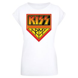 F4NT4STIC Extended Shoulder T-Shirt Kiss Army Logo in wei&szlig; | Gr.: XXL