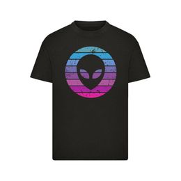 F4NT4STIC T-Shirt Alien Kopf in schwarz | Gr.: 110/116