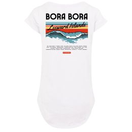 F4NT4STIC Long Cut T Shirt Bora Bora Leewards Island in wei&szlig; | Gr.: S