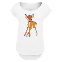 F4NT4STIC Long Cut T Shirt Disney Bambi Classic in wei&szlig; | Gr.: S