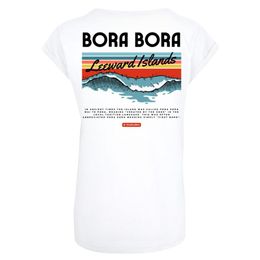 F4NT4STIC Extended Shoulder T Shirt Bora Bora Leewards Island in wei&szlig; | Gr.: S