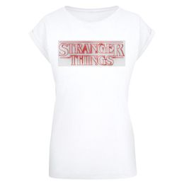 F4NT4STIC T-Shirt Stranger Things Glow Logo in wei&szlig; | Gr.: L