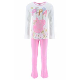 Peppa Pig M&auml;dchen Schlafanzug Peppa Wutz in wei&szlig; | Gr.: 98