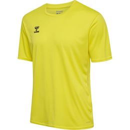 Hummel T-Shirt "Hmlessential Jersey S/S" in Gelb | Gr.: XXL