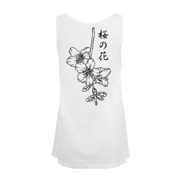F4NT4STIC Ladies Tanktop Japan Flower in wei&szlig; | Gr.: M