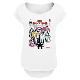 F4NT4STIC Long Cut T-Shirt Sex Education Magazine Cover Netflix TV Serie in wei&szlig; | Gr.: XL