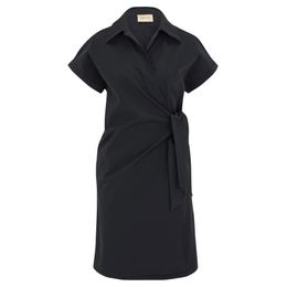 Cartoon Wickelkleid mit Taschen in Schwarz | Gr.: 36