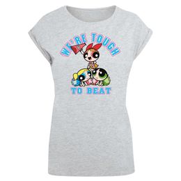 F4NT4STIC Extended Shoulder T-Shirt Powerpuff Girls Tough To Beat in grau meliert | Gr.: XL
