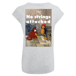 F4NT4STIC T-Shirt Pinocchio No Strings Attached in grau meliert | Gr.: XL