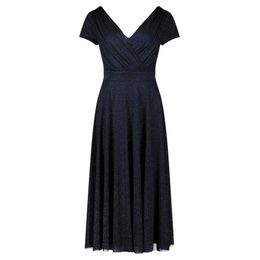 Vera Mont Cocktailkleid im Glitzer-Look in Dunkelblau/Grau | Gr.: 48