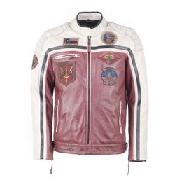 Top Gun Lederjacke 31024850 in oxblood/creme | Gr.: M