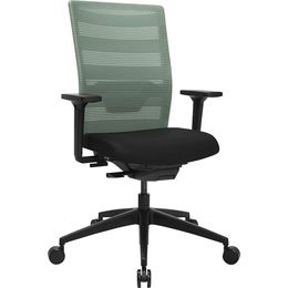 Topstar B&uuml;rostuhl AirWork, mit Armlehnen, Synchronmechanik, schwarz, mintgr&uuml;n