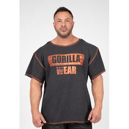 Gorilla Wear Wallace Trainingsoberteil - Grau/Orange | Gr.: L/XL