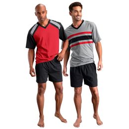 Le Jogger Pyjama in rot-schwarz, grau-schwarz | Gr.: 52/54