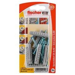 Fischer 10x D&uuml;bel SX 8x40 S mit Schraube - 49128 Auslauf