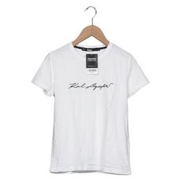 K by KARL LAGERFELD Karl Lagerfeld T-Shirt Damen Gr&ouml;&szlig;e XS Second Hand wei&szlig;
