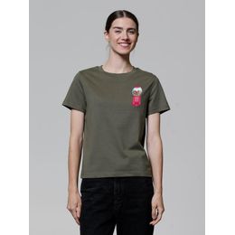 wat? Apparel T-Shirt Kaugummiautomat in Khaki | Gr.: 34