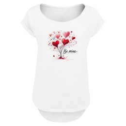 F4NT4STIC Long Cut T-Shirt Herzbaum Be Mine! in wei&szlig; | Gr.: 5XL