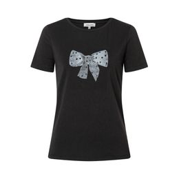 More & More More & More s&uuml;&szlig;es Kurzarmshirt Frontprint in black | Gr.: 46